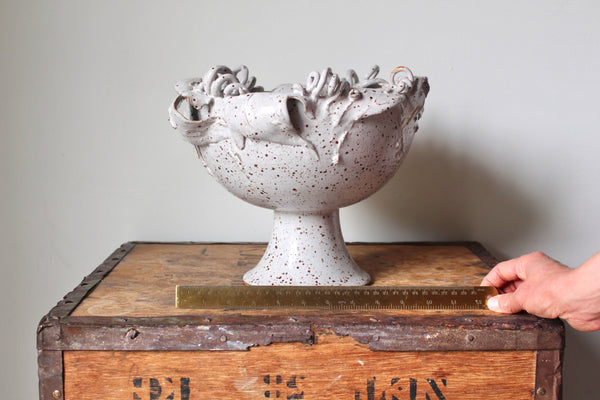 Vine Draped Pedestal Dish: One - Illyria Pottery