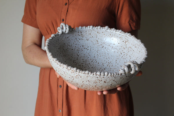 Large String of Pearls Bowl - Illyria Pottery
